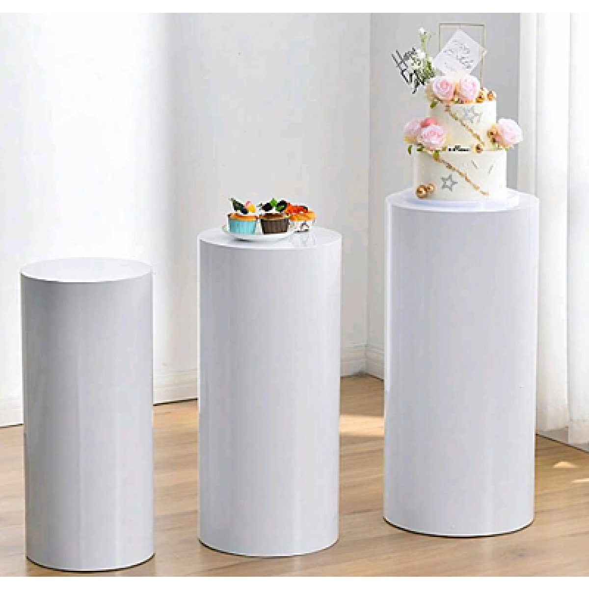Flower Plinth - White - Stand - Strike A Pose - Strike a Pose